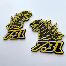 Godzilla 7.3L MEGAZILLA Ford Performance 7.3L 3D Badge Yellow vs Black ...