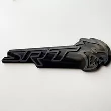 SRT 3D Badge Black vs Grey Fender Badges Emblem