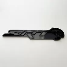 SRT 3D Badge Grey vs Black Fender Badges Emblem