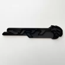 SRT 3D Badge Grey vs Black Fender Badges Emblem