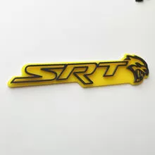 SRT 3D Badge Yellow vs Grey Fender Badges Emblem