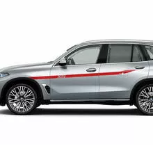 Accent X5 Logo Side Stripe Decal Kit for BMW X5 G05 – Custom Vinyl Graphics