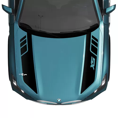 BMW X5 G05 Hood Custom Accent Stripe Decal – Vinyl Graphics for a Sleek ...