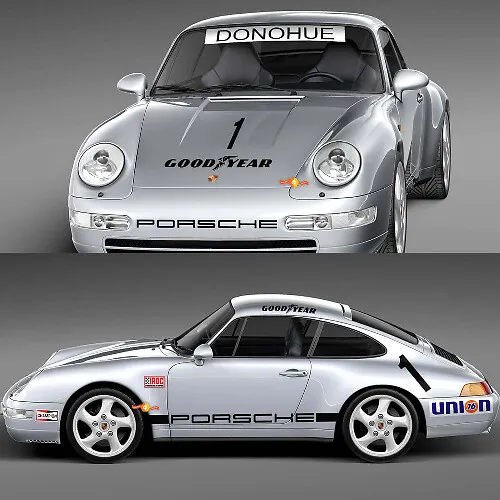1974 Porsche 911 Racing Sticker Decal Set – Classic Vinyl Graphics