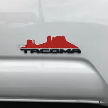 Toyota Tacoma Mountains Arizona Canyon Decal Sticker Over Badge