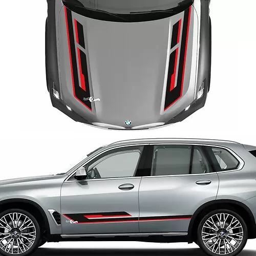 BMW Hood and Door Side Stripes Vinyl Decal for F30 G20