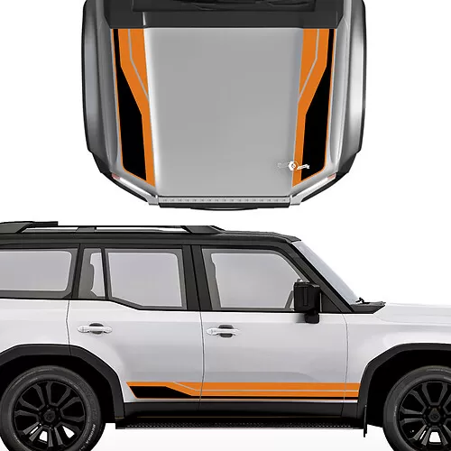 Toyota Land Cruiser Prado Hood and Sides Stripes Decals Sticker - Vinyl ...