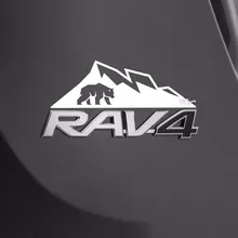 Mountains Beer Decal Sticker Over Rear Toyota Rav4 Badge