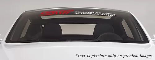 SUBARU STI TECNICA INTERNATIONAL Windshield Banner Vinyl Decal Sticker ...