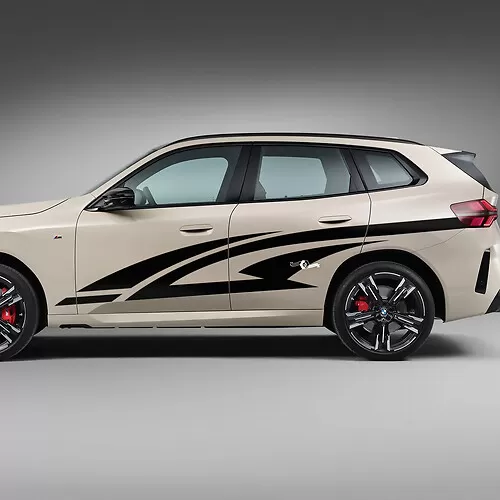 Pair BMW Doors Lines Up Side Stripes Rally Motorsport Modern Lines ...