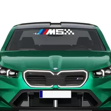 M logo Racing Checkered Windshield Decal for BMW 5 Series G60 M5 G90