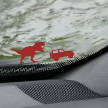 T-Rex Jeep Wrangler Windshield Easter Egg Corner Decal - Custom Vinyl ...