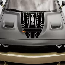 Hood Dodge Hemi Honeycomb Challenger or Charger Hemi Vinyl Racing Decal ...