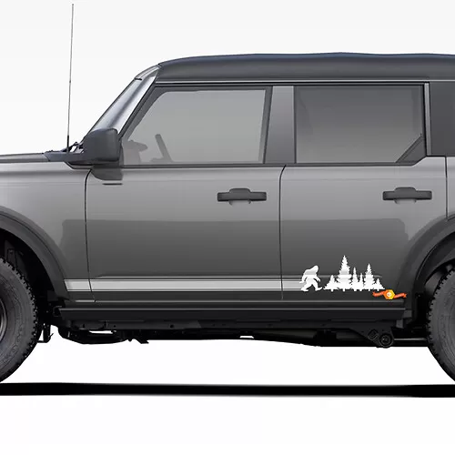 Pair of Bigfoot Yeti Rocker Panel Side Decals Stickers for Ford Bronco