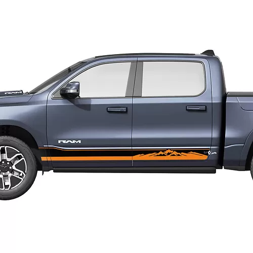 Side Doors Stripes for Dodge RAM 1500 REV Vinyl Decals Stickers Graphics