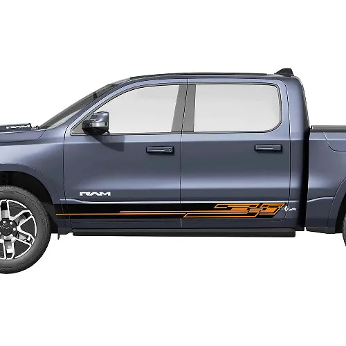 Side Rocker Panel Stripes Vinyl Decals for Dodge Ram 1500