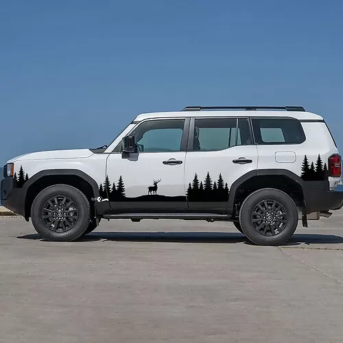 Toyota Land Cruiser Nature Scene Deer Moose Doors Accent Stripes Decals ...