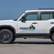 Toyota Land Cruiser Nature Scene Mountain Door Decals Vinyl Stickers