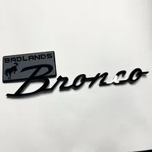 Bronco Badlands Fender Badges Tailgate Emblem 3D Badge Black vs Grey