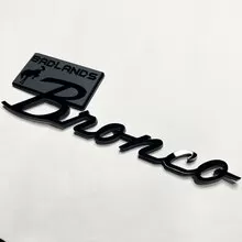 Bronco Badlands Fender Badges Tailgate Emblem 3D Badge Black vs Grey