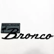 Bronco Badlands Fender Badges Tailgate Emblem 3D Badge Black vs Grey