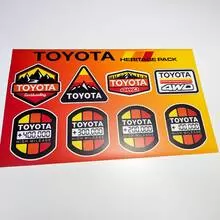 Toyota High Mileage Heritage Retro Vintage Old Style Sticker Pack ...