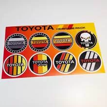 Toyota Heritage Retro Vintage Old Style Sticker Pack Decals Graphics