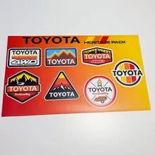 Toyota Mountains Heritage Retro Vintage Old Style Sticker Pack Decals ...