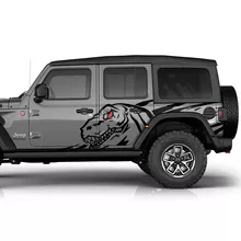 Jeep Wrangler T-Rex Side Splash Vinyl decal sticker Graphics kit