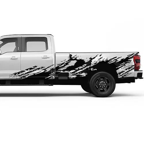 Ford F150 F250 F350 Splash Grunge Decal Kit - Bedside Vinyl Sticker Set ...