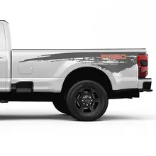 Ford F350 Bed Side Splash Grunge Decal Kit Vinyl Sticker Set Side Graphics