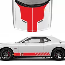 Hood Side Decals for Dodge Challenger Cobra Kai Style Vinyl Racing ...