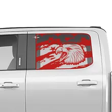 Side Bald Eagle US Flag Window Decal Vinyl Sticker Graphics for Ford Trucks