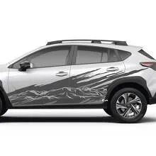 Side Doors Mountains Splash Vinyl Decal for Subaru