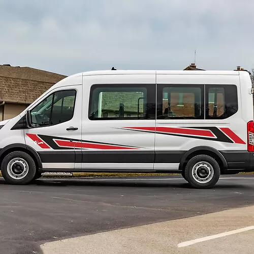 Ford Transit Racing Tribal Graphics Vinyl Side Stripes Decals Stickers 2