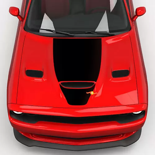 Hood Wrap Central Hemi Hood Blackout Vinyl Decal Sticker for Dodge ...