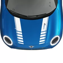 Hood Racing Stripes Rally Decal graphics sticker for MINI Cooper S