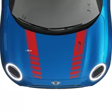 Hood Racing Stripes Rally Decal graphics sticker for MINI Cooper S