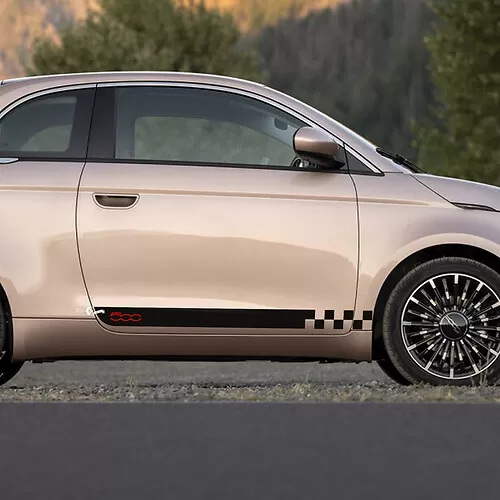 Rocker Panel Stripe Decal side Graphics stripes for Fiat 500