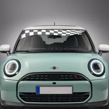 Windshield Checkered Flag Stripe Vinyl graphics decal Sticker for Mini ...