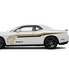 Two colors SRT Hellcat Side Stripes Decals Stickers For Dodge ...