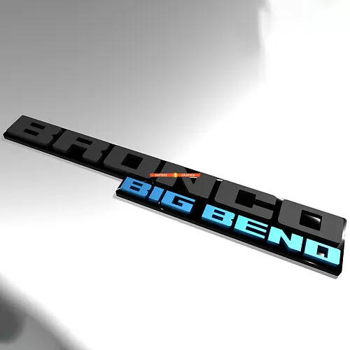 Bronco Badlands Fender Badges Tailgate Emblem 3D Badge Black vs Orange