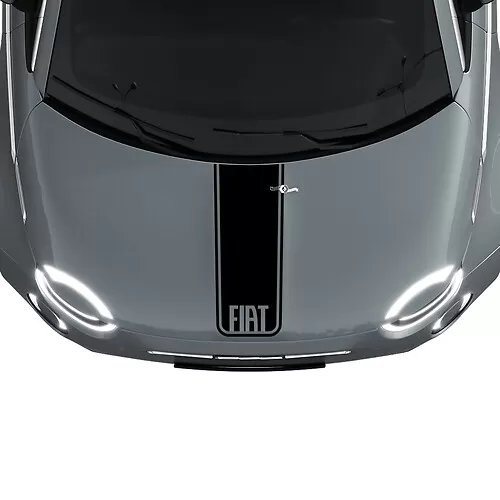 500 Central Hood Stripe Decal Sticker Graphics for Fiat 500