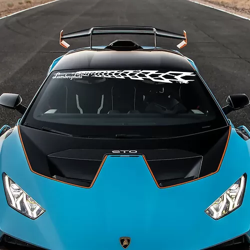 Windshield Tire tracks Lambo Vinyl Decal Sticker Graphics for ...