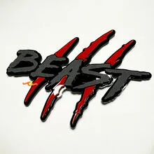 Beast Scratches Claws Fender Emblem 3D Badge