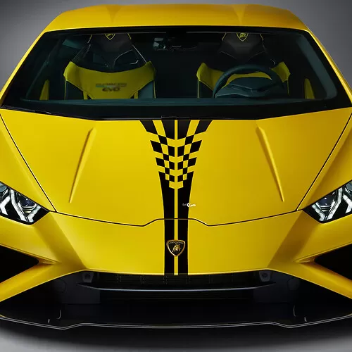 Hood Design Stripe Racing Vinyl Decal Sticker Graphics for Lamborghini ...