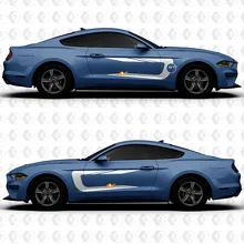Mustang GT Side Doors Stripes Racing Decals Stickers for Ford Mustang