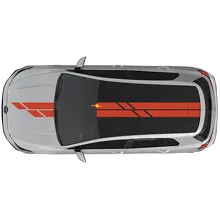 Hood & Roof Racing Stripes for Volkswagen Golf GTI | Sport Decal Kit