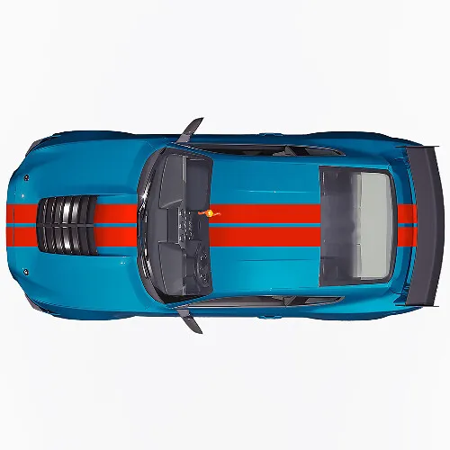 Hood Roof Offset Twin Double Stripes Racing Decals Stickers for Ford ...