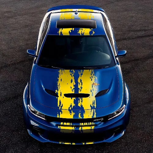 Splash Grunge Stripes Vinyl Decal Sticker Kit for Dodge Challenger ...
